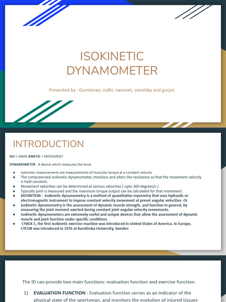 Isokinetic Dynamometer | PDF | Torque | Force
