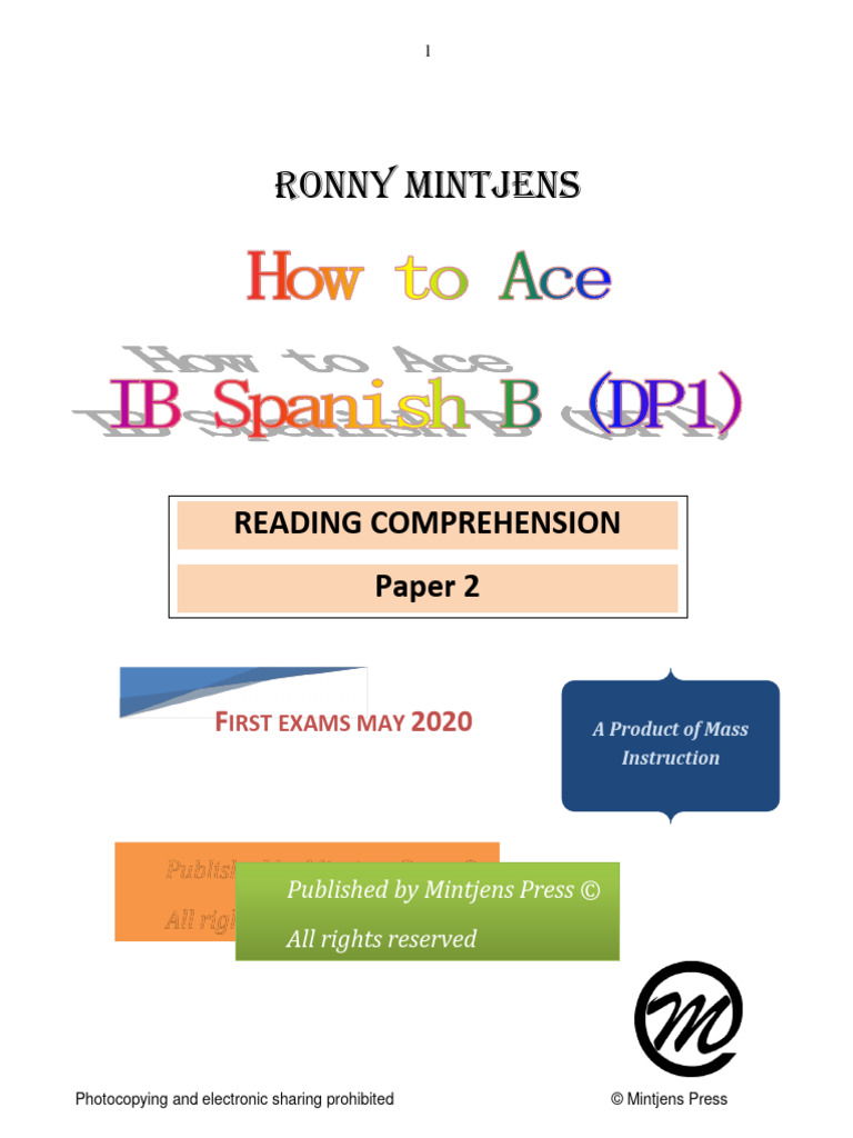 How To Ace Reading Spanish B dp1 - Sample | PDF | Reading Comprehension ...