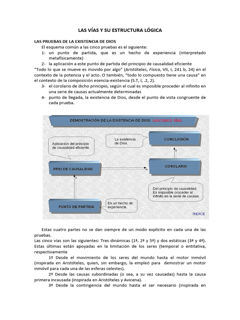 Tema Tomás de Aquino Las Vías y Su Estructura Lógica | PDF | Esencia | Existencia