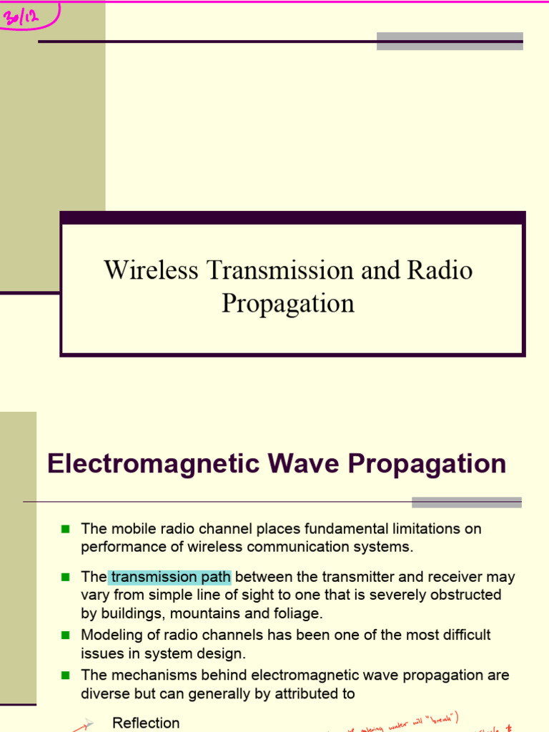 Wireless Transmission and Radio Propagation - Part I | PDF | Waves | Radio