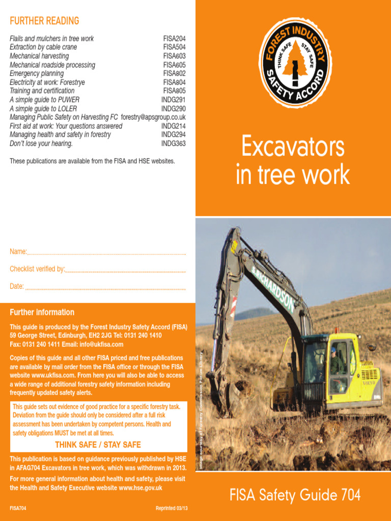 Safe Excavator Operation in Forestry | PDF | Safety | Manufactured Goods