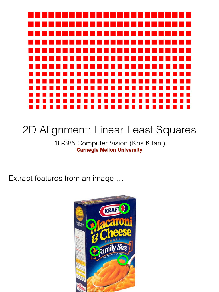 10.1 2D Alignment LLS | PDF | Least Squares | Mathematical Objects