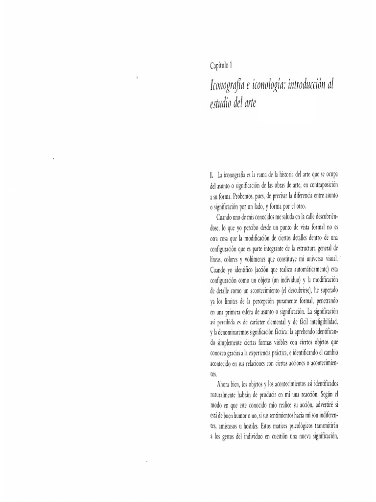 PANOFSKY - Iconografia e Iconología | PDF