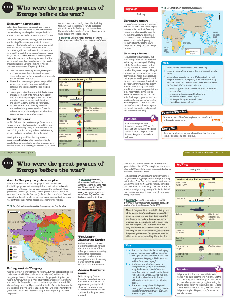 Who Were The Great Powers of Europe Before The War?: Germany's Empire ...