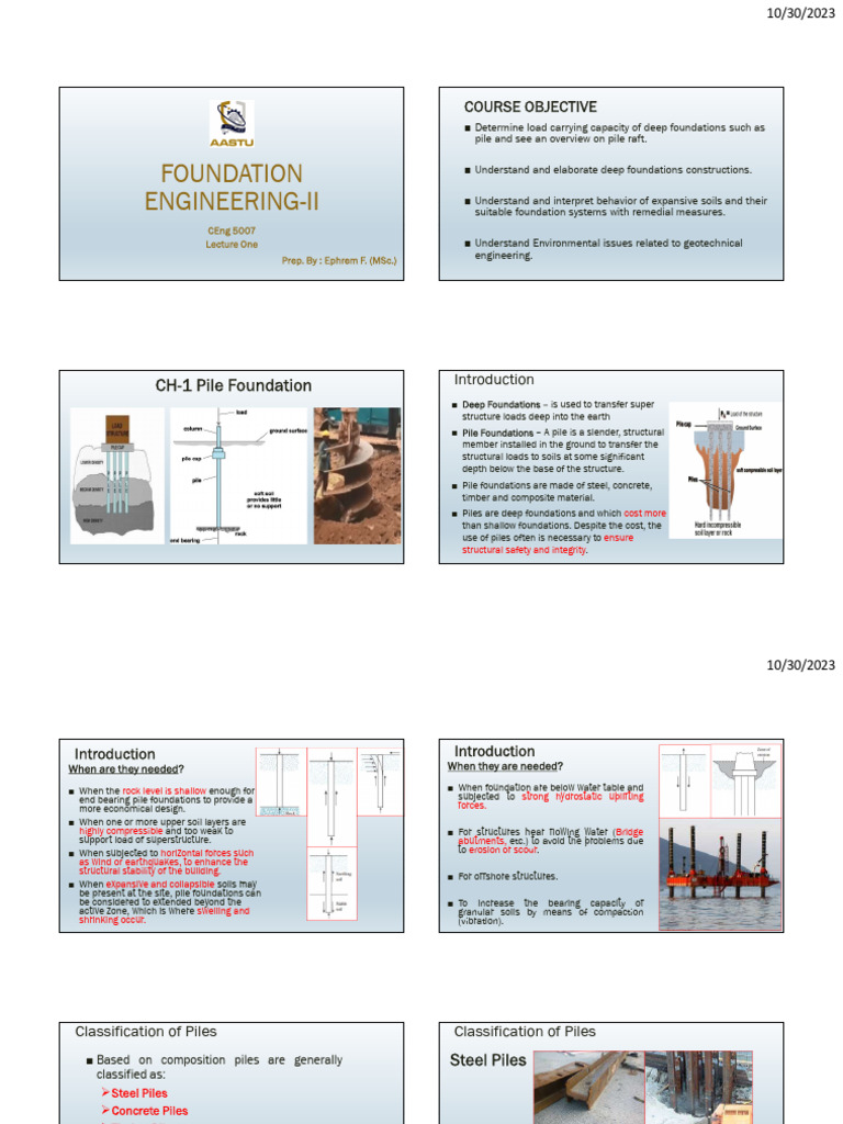 Lecture 1 Chapter 1 Introdiuction | PDF | Deep Foundation | Foundation ... Lecture 1 Chapter 1 Introdiuction | PDF | Deep Foundation | Foundation ...