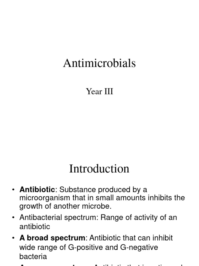 Antimicrobials | PDF