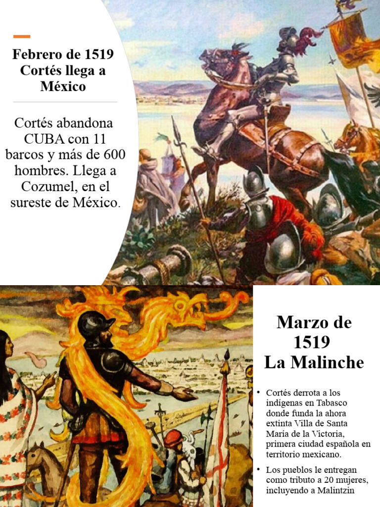 Febrero de 1519 Cortés Llega A México | PDF | Hernán Cortés | Imperio ...