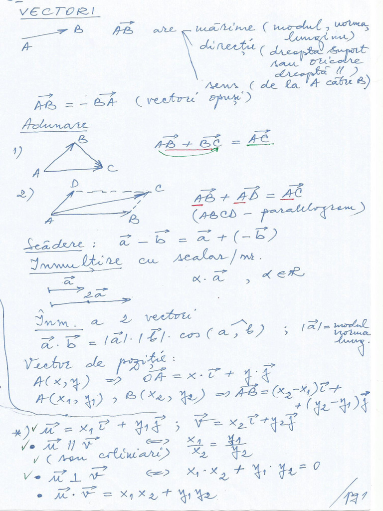 Vectori Teorie | PDF