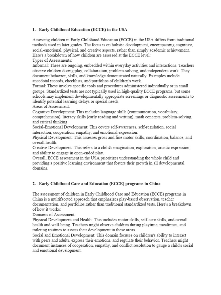 Comparative Early Childhood Education | PDF | Educational Assessment ...