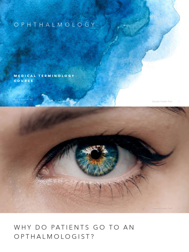 Ophthalmology 1st Session | PDF | Eye | Human Eye