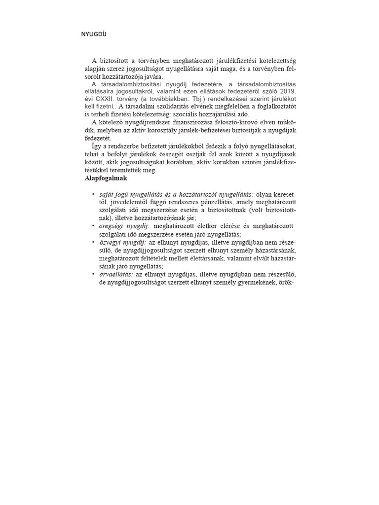 Nyugdij Segedlet | PDF
