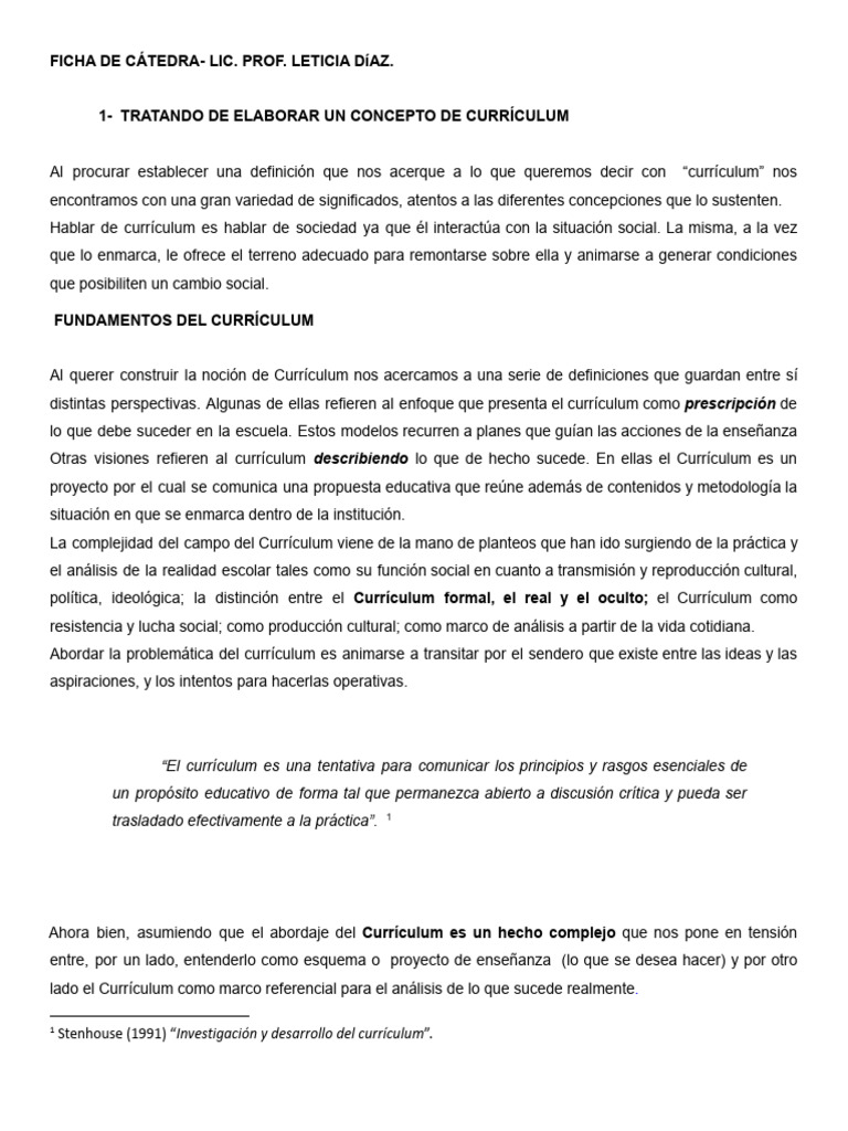 Curriculum FICHA CATEDRA 2021 | PDF | Plan de estudios | Enseñando