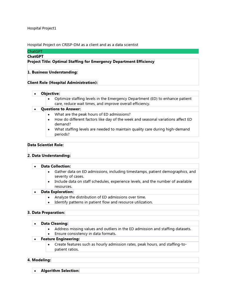 Hospital Project1 | PDF | Forecasting | Data Analysis