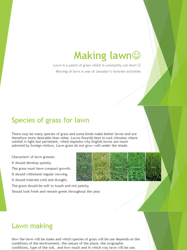 Making Lawn Pdf Lawn Tillage