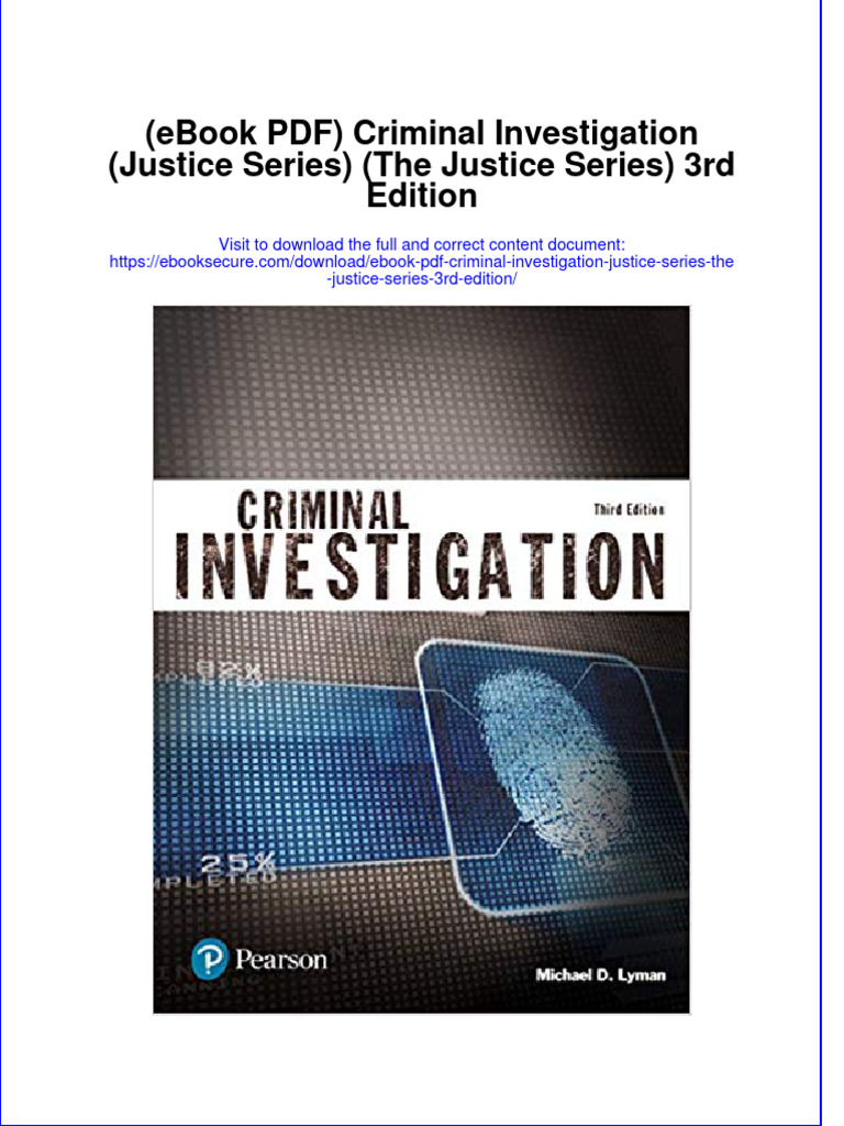 Ebook PDF Criminal Investigation Justice Series The Justice Series 3rd Edition PDF | PDF | Crime ...