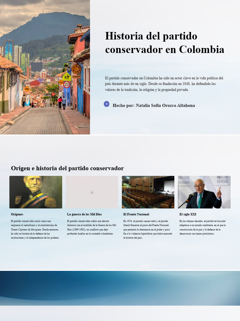 Historia Del Partido Conservador en Colombia | PDF | Colombia | Ideologías