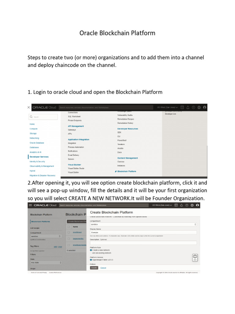 Oracle Blockchain Platform | Download Free PDF | System Software | Information Technology