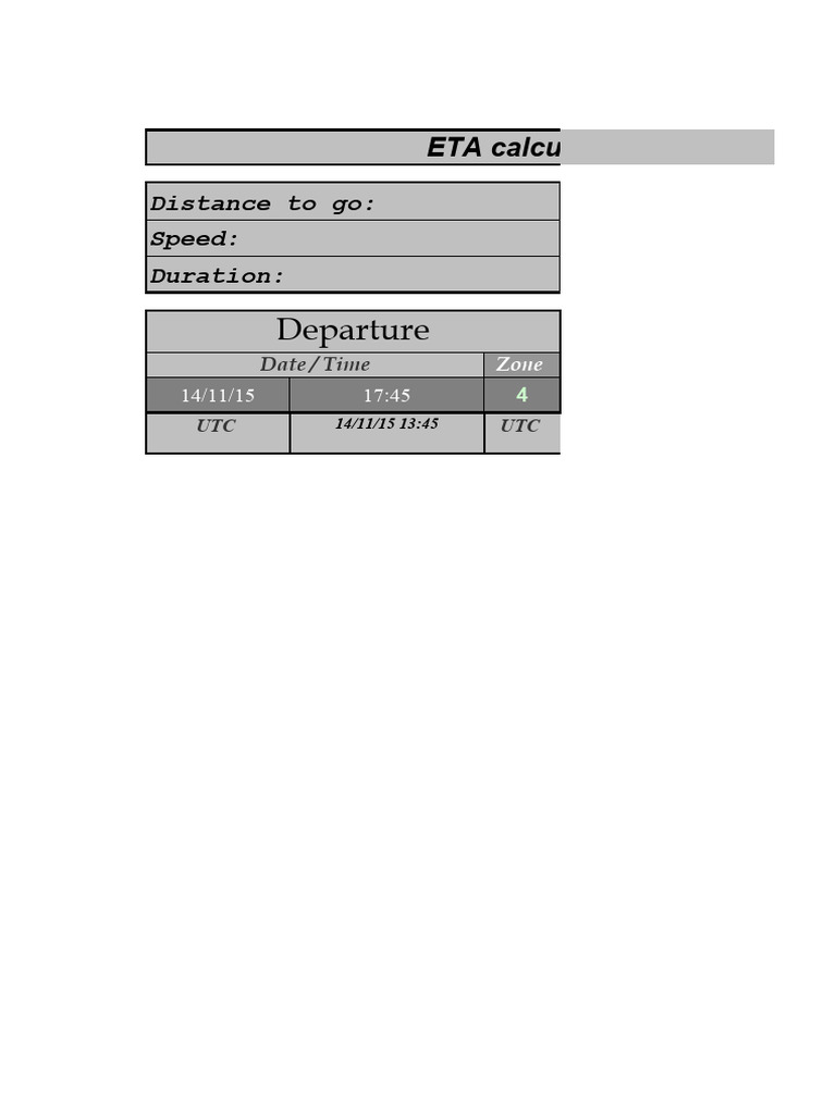 ETA Calculation | PDF
