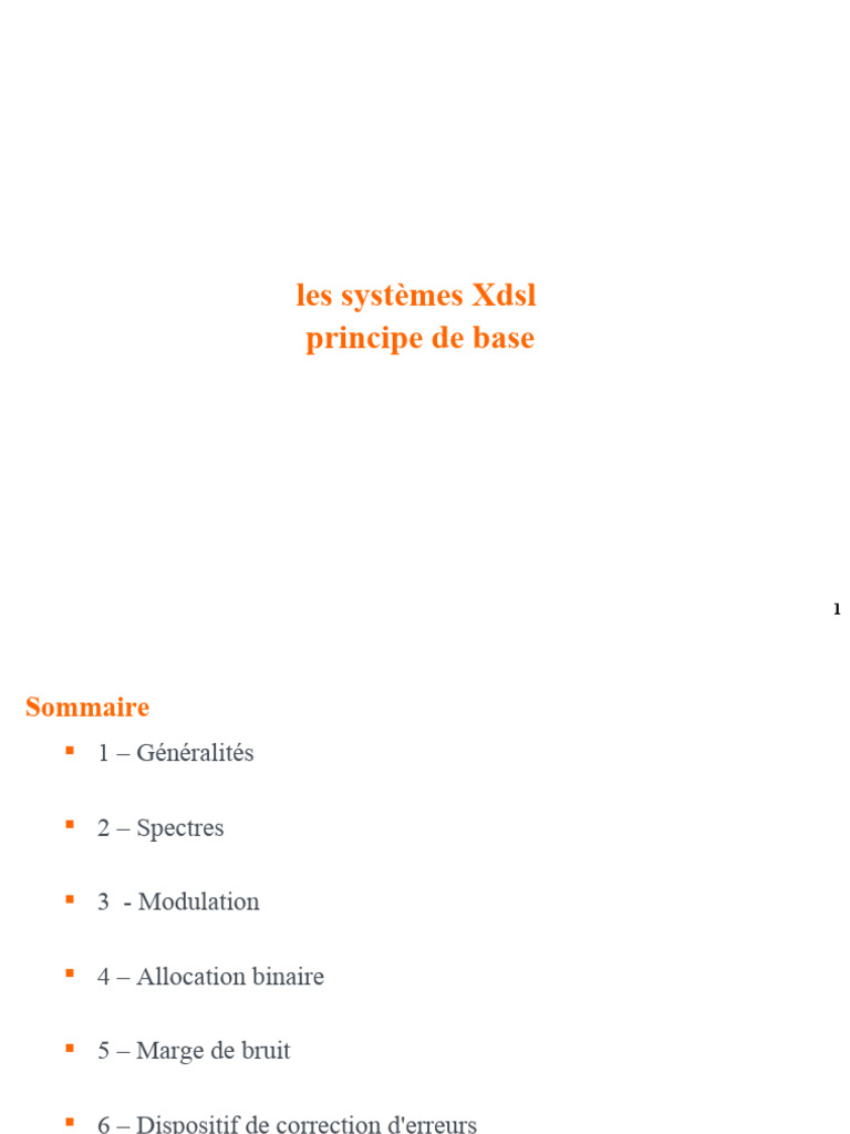 Guide sur les systèmes xDSL et modulation | PDF | Débit binaire | Modulation