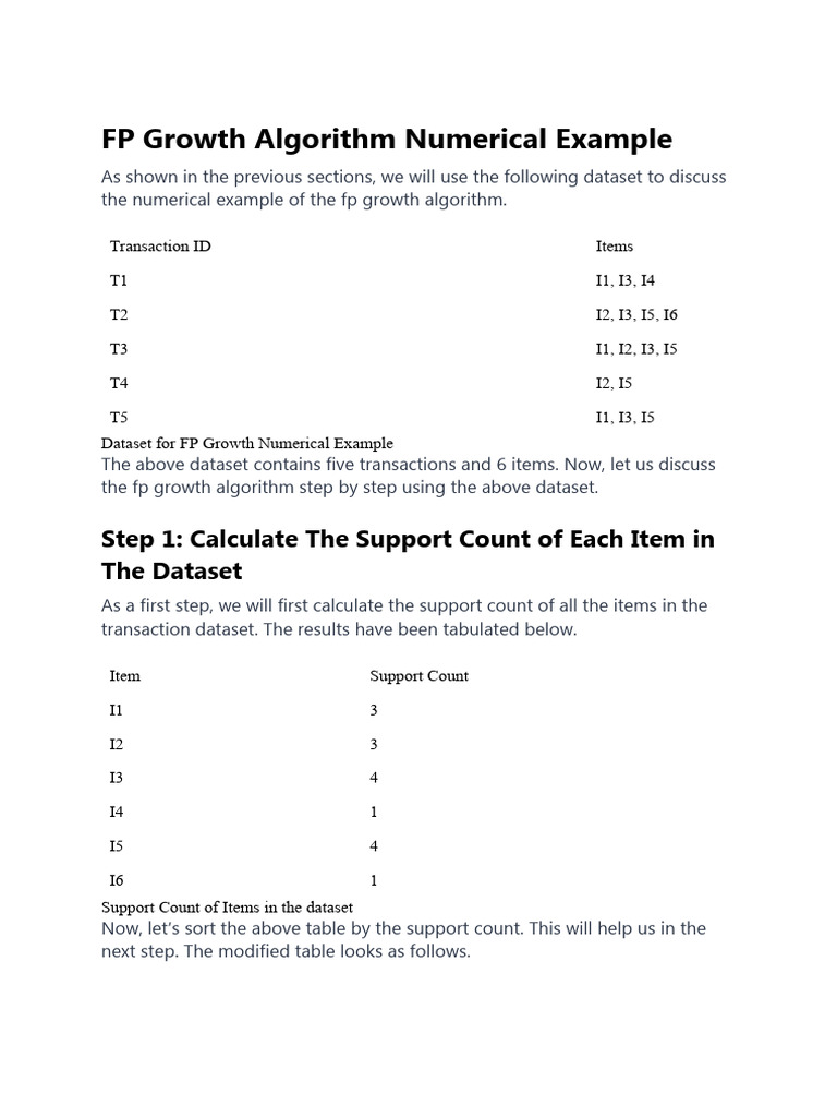 FP Growth Example 2 | PDF | Computing | Cybernetics