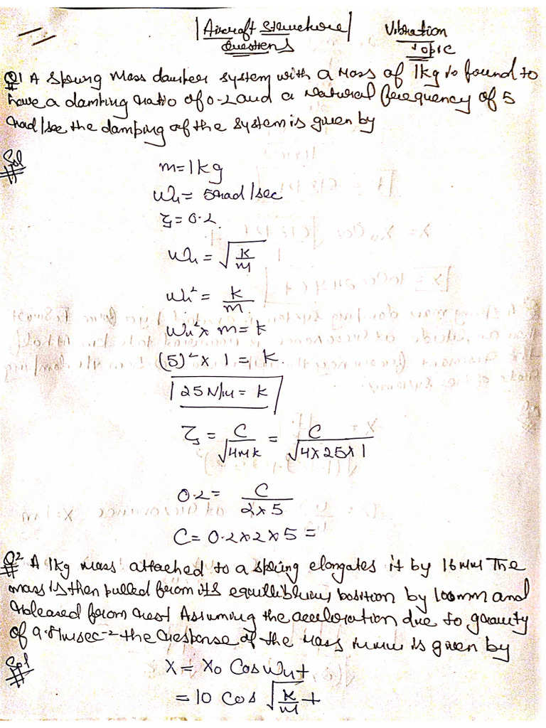 Vibration Questions Gate | PDF