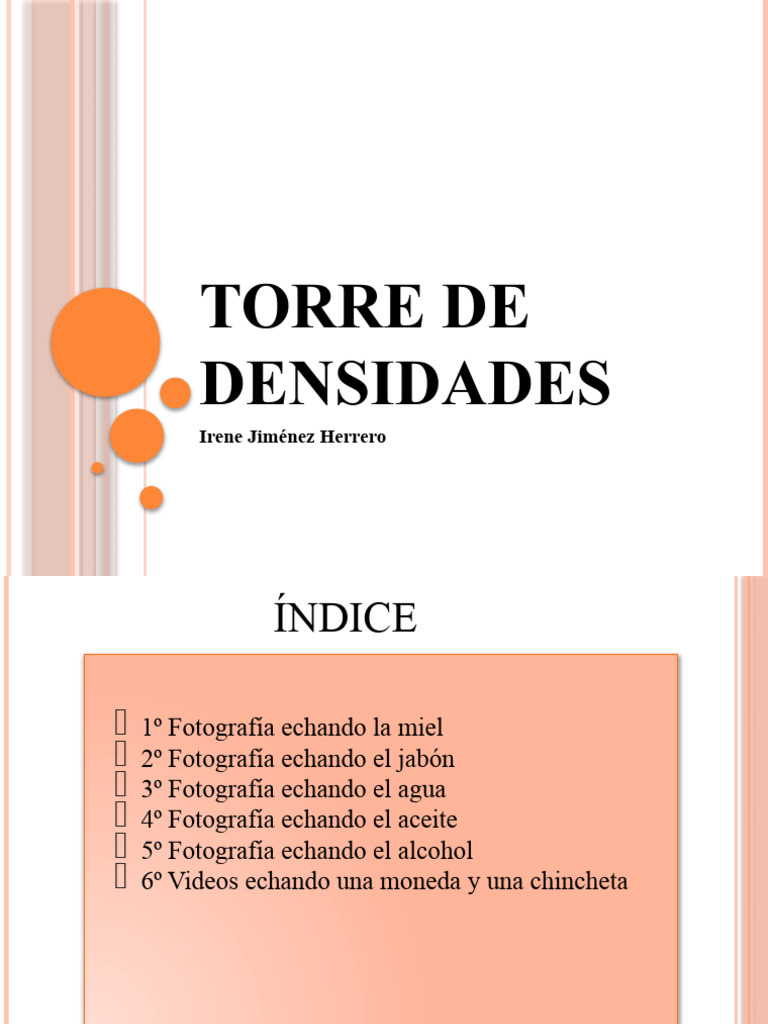 Experimento: Torre de Densidades | PDF