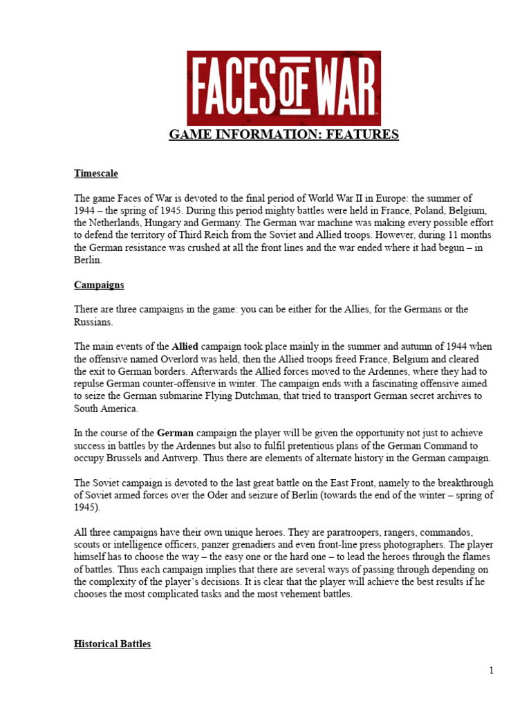 Fow Battles Final | Download Free PDF | Battle Of The Bulge | Nazi Germany