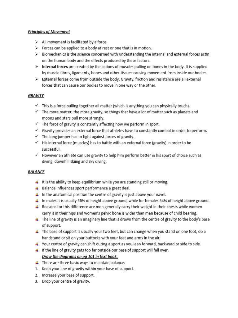 Principles of Movement Form5 Term1 | PDF | Force | Inertia