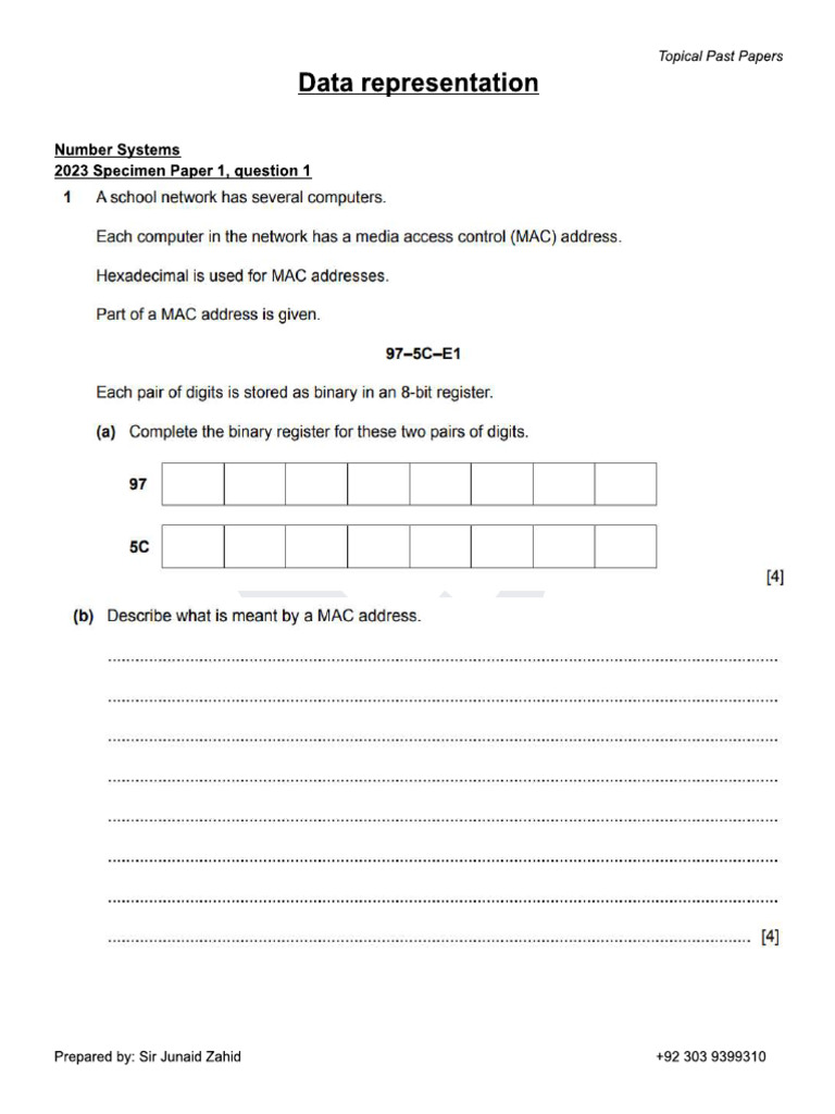Chap 1 Data Representation TPP | PDF