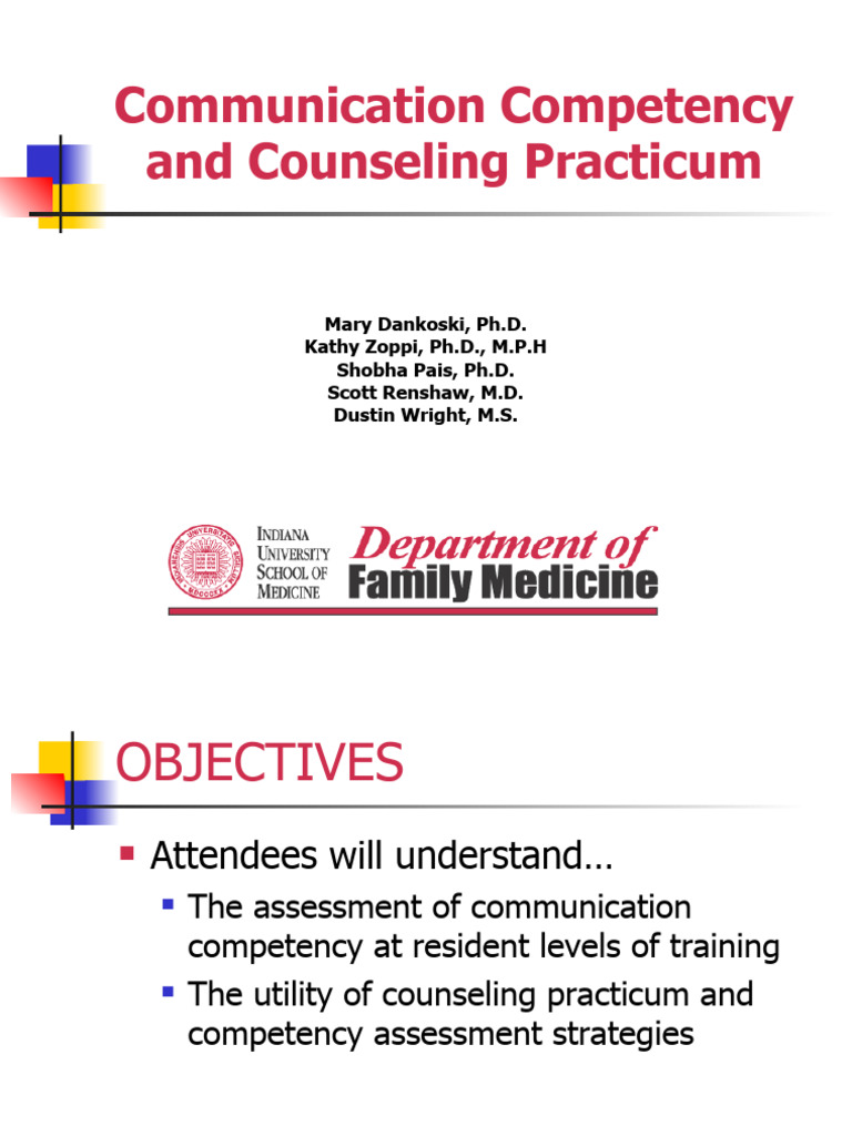 Communication Competency Counseling Practicum | PDF | Psychotherapy | Communication