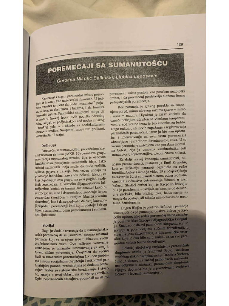 Psihoticni Poremecaji | PDF