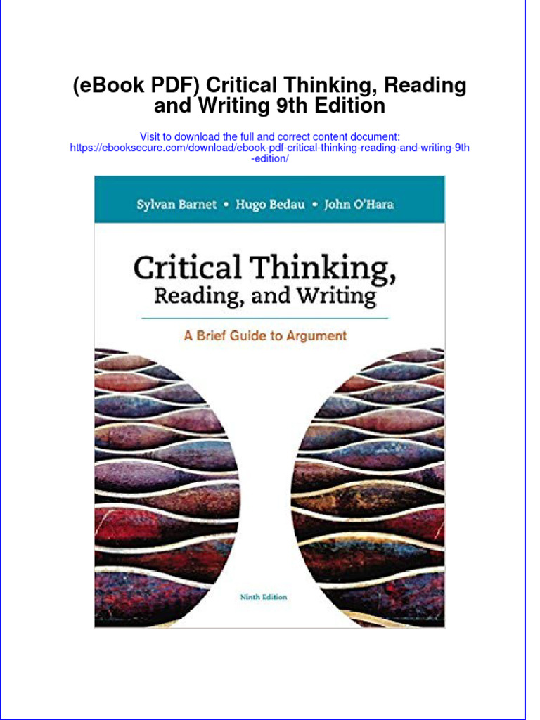 Ebook PDF Critical Thinking Reading and Writing 9th Edition PDF | PDF | Essays | Thought