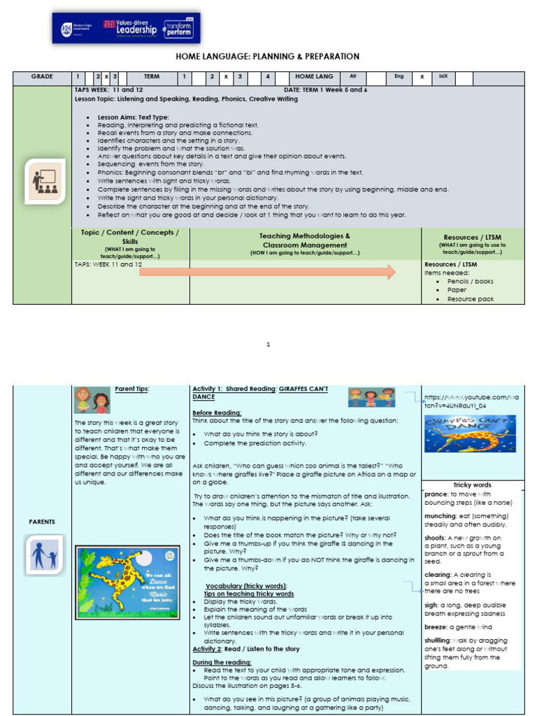 FP Gr2 English HL LP T1 W5&6 | PDF | Phonics | Word