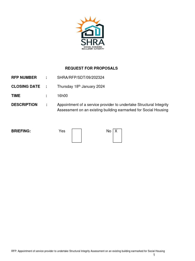 RFP Document | PDF | Request For Proposal | Business