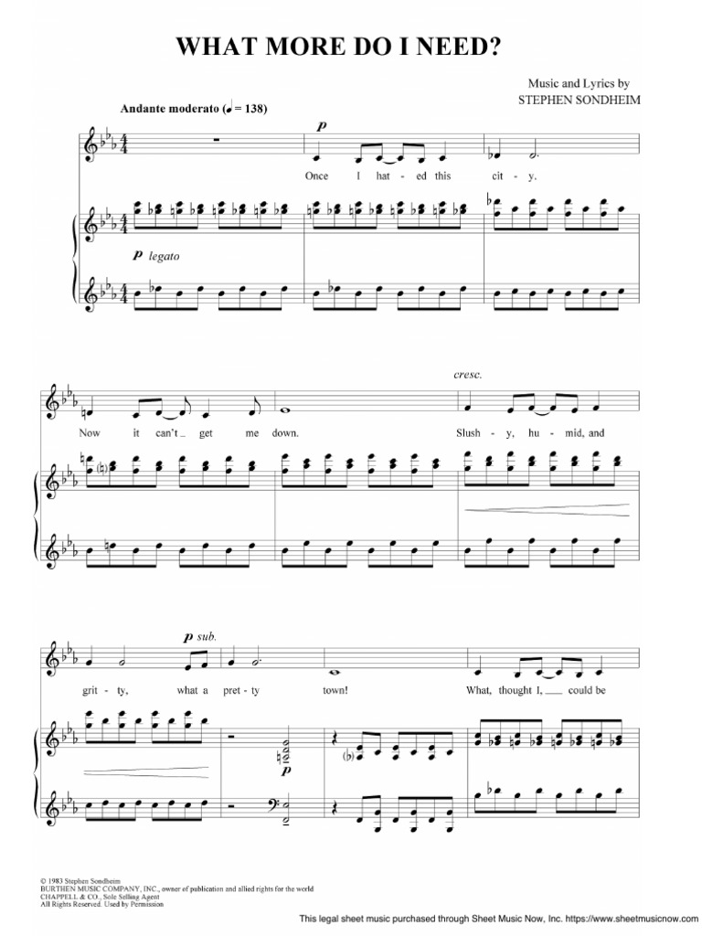 What More Do I Need | PDF