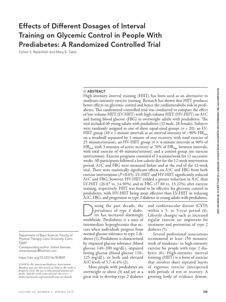 HIIT - Different Methods Comparison | PDF | High Intensity Interval ...