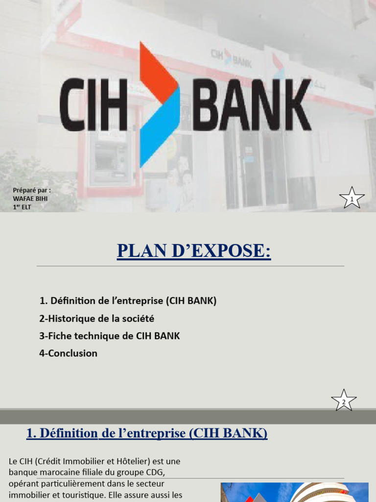 Histoire et Rôle de CIH BANK au Maroc | PDF | Banques | Maroc
