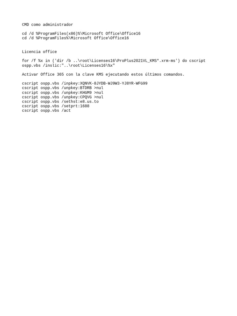 Office 365 CMD | PDF