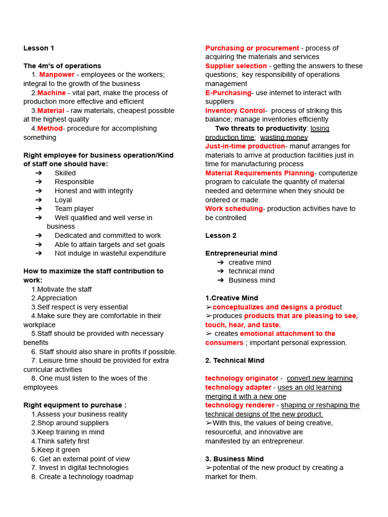 Entrep Lesson 1 2 | PDF | Prototype | Concept
