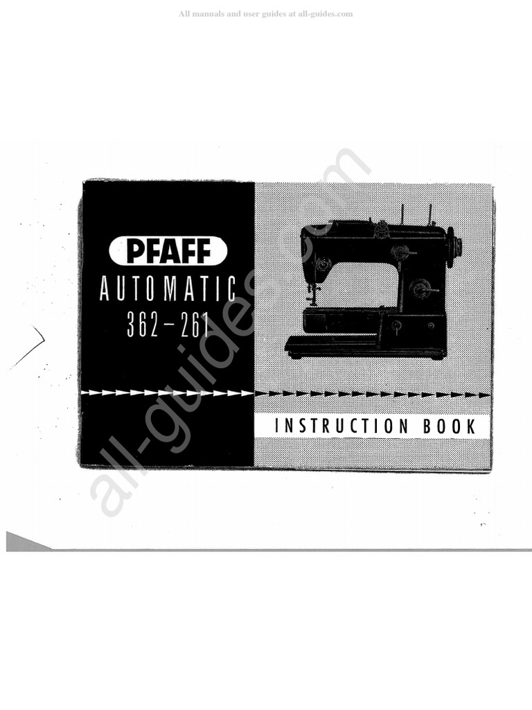Pfaff Automatic 382 Sewing Machine Instruction Manual | PDF | Sewing ...