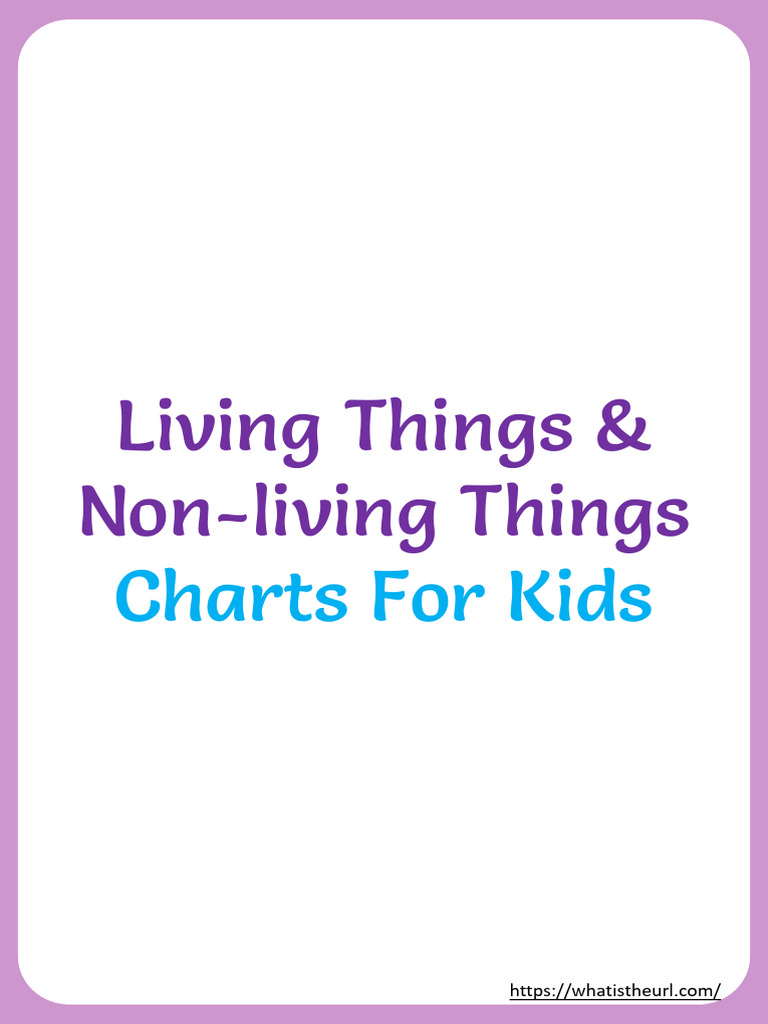 Living and Nonliving Thing Chart | PDF