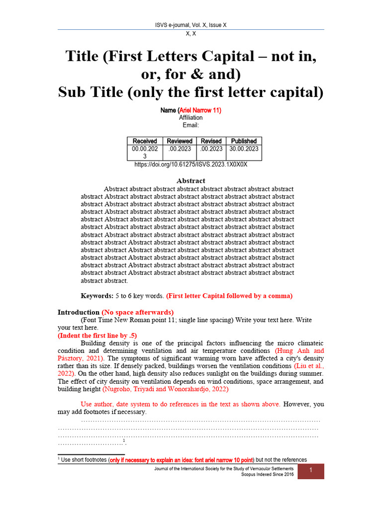 ISVS E-Journal Template 2022 | PDF | Language Arts & Discipline ...