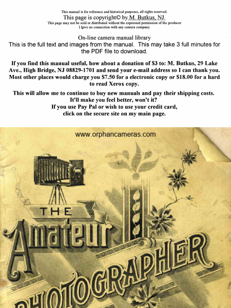 Amateur Photography Guide 1897 | PDF | Camera | Exposure (Photography)