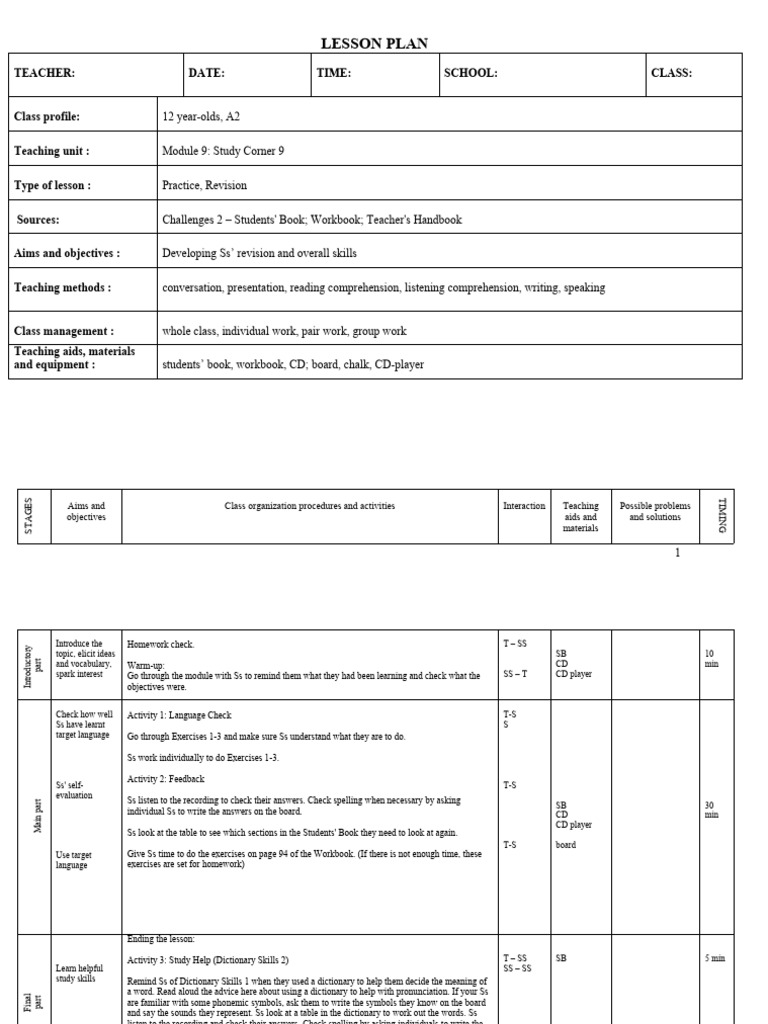 Challenges 2, Module 9, Study Corner9 | PDF | Reading Comprehension ...