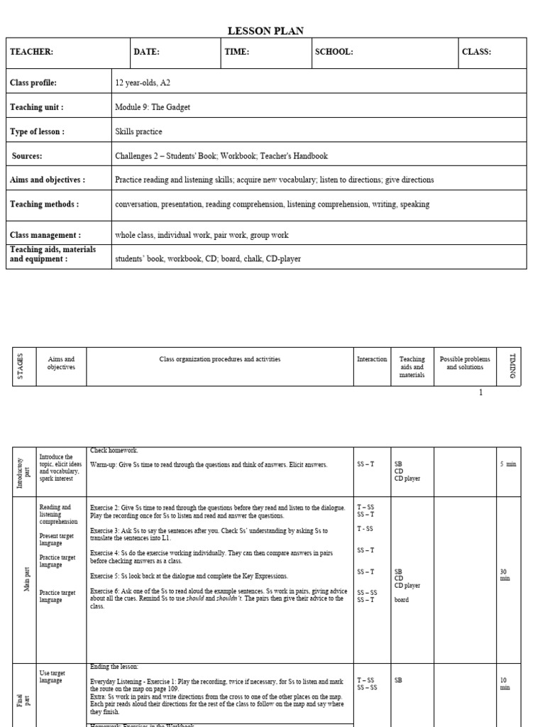 Challenges 2, Module 9, Lesson 3 | PDF | Reading Comprehension ...