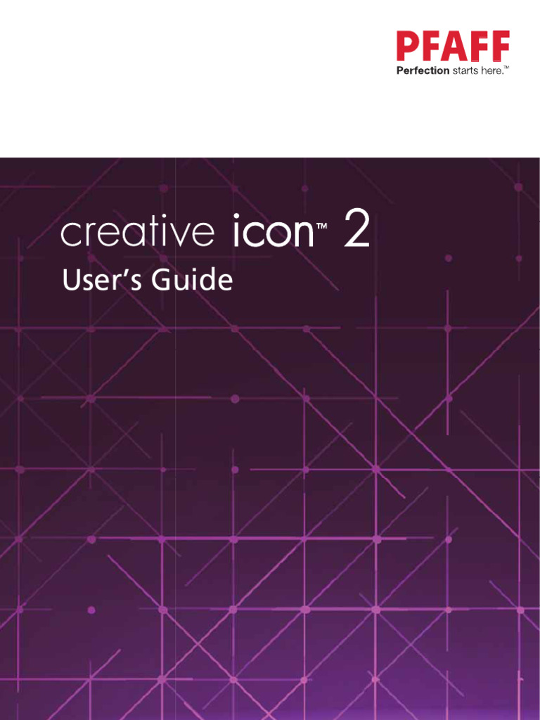 Pfaff Creative Icon 2 Sewing Machine Instruction Manual | PDF