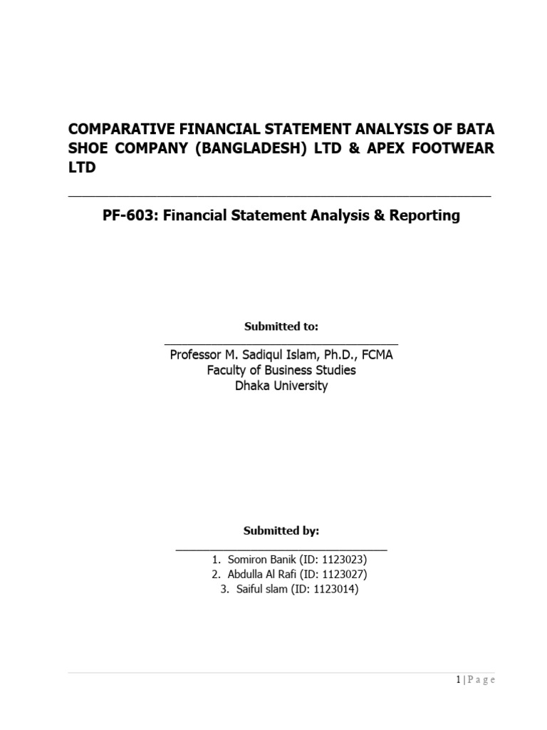 Report Bata & Apex Shoes (Final) | PDF | Brand | Equity (Finance)