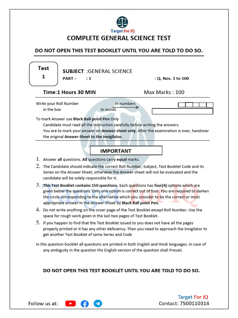 General Science (Complete) Test-1 (Em) - 14522183 - 2023 - 11 - 18 - 20 ...