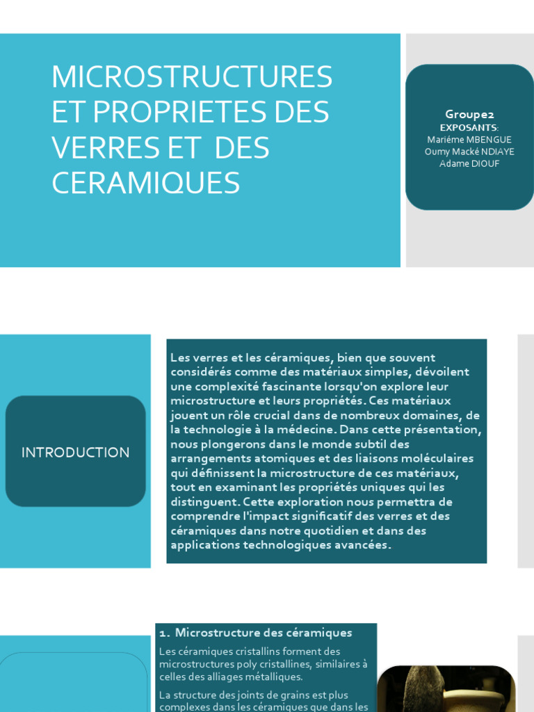 Microstructures et propriétés des verres et céramiques | PDF | Dioxyde ...