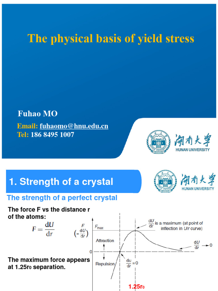 第6章-Physical Basis of Yield Stress-F | PDF | Yield (Engineering ...